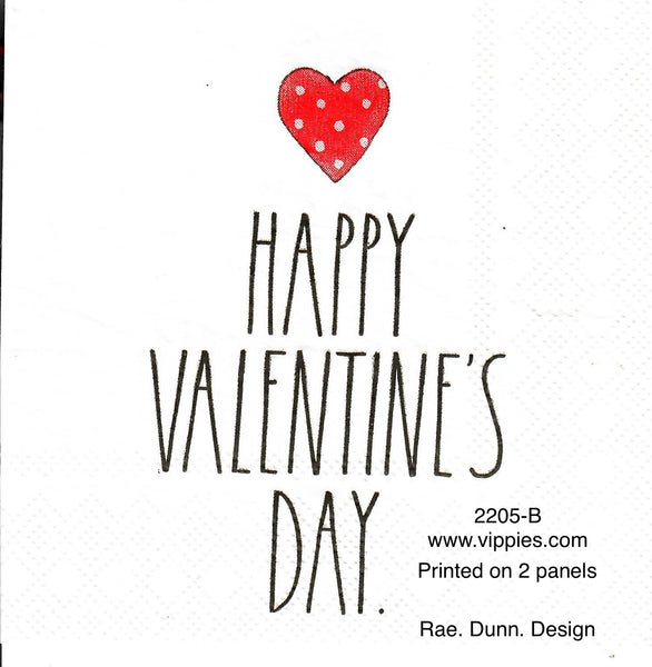LVY-2205-B Rae Dunn Happy Valentines Day Dot Heart Napkin for Decoupag ...