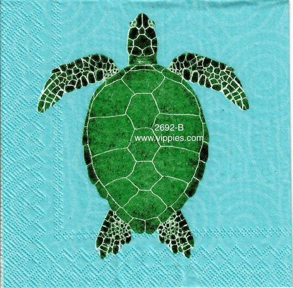 NS-2692-B Green Turtle Turquoise Napkin for Decoupage – Vippies Designs