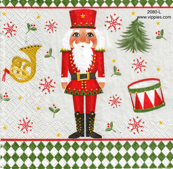 C-2080-L Wooden Soldier Nutcracker Napkin for Decoupage – Vippies Designs