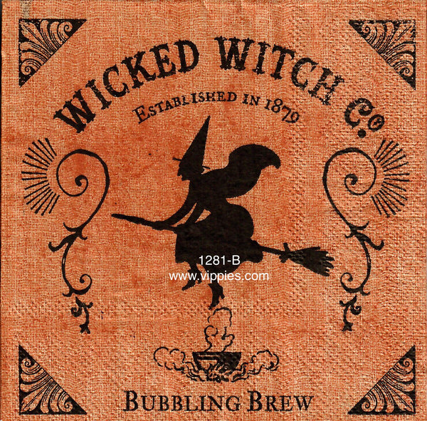 HWN-1281 Wicked Witch Co. Napkin for Decoupage – Vippies Designs